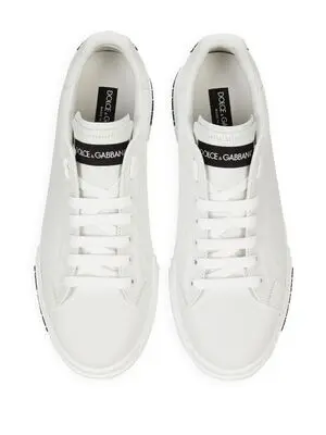 Dolce & Gabbana Logo-patch Low-top Sneakers - White