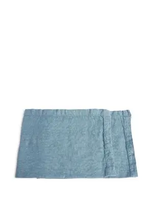 ONCE MILANO Tonal-stitching Linen Placemats - Blue