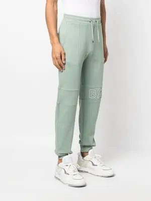 Balmain Logo-embossed Track Pants - Green