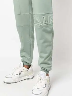 Balmain Logo-embossed Track Pants - Green