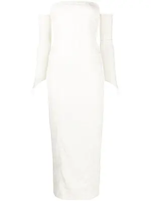 ROTATE BY BIRGER CHRISTENSEN Monogram-jacquard Maxi Dress