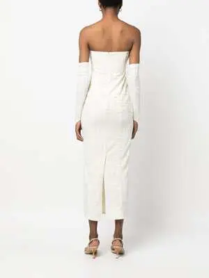ROTATE BY BIRGER CHRISTENSEN Monogram-jacquard Maxi Dress