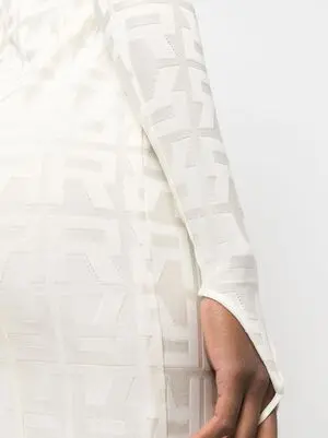 ROTATE BY BIRGER CHRISTENSEN Monogram-jacquard Maxi Dress