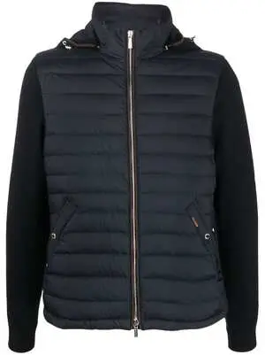 MOORER Zip-up Padded Hooded Jacket