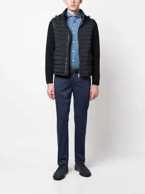 MOORER Zip-up Padded Hooded Jacket