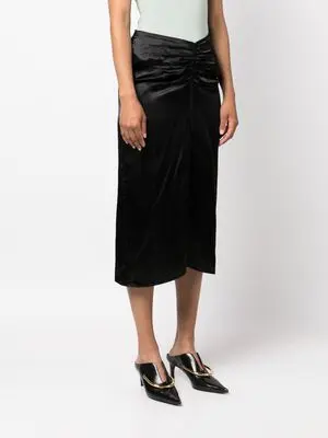 LANVIN Gathered-waist Midi Skirt