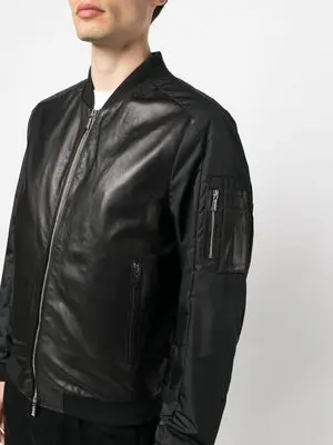 MOORER Edison-pek Leather Bomber Jacket