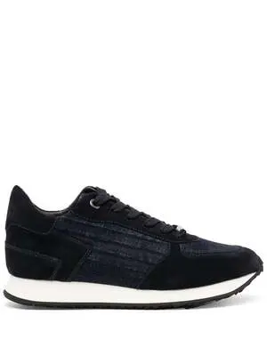 MOORER Logo-plaque Denim Low-top Sneakers