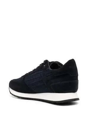 MOORER Logo-plaque Denim Low-top Sneakers