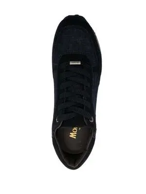 MOORER Logo-plaque Denim Low-top Sneakers