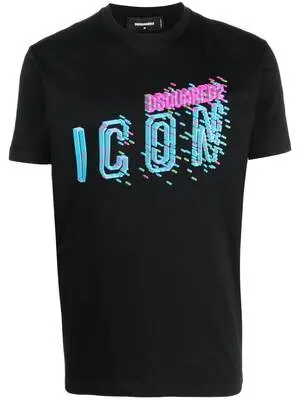 Dsquared2 Icon-print Cotton T-shirt - Black