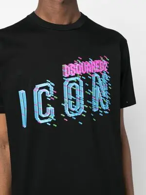 Dsquared2 Icon-print Cotton T-shirt - Black