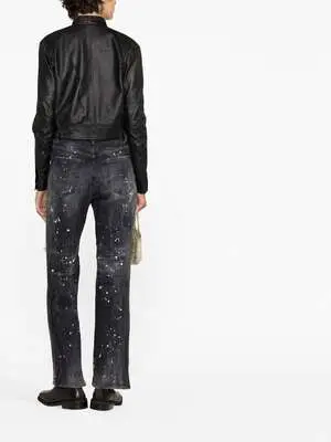 Dsquared2 Cropped Leather Jacket