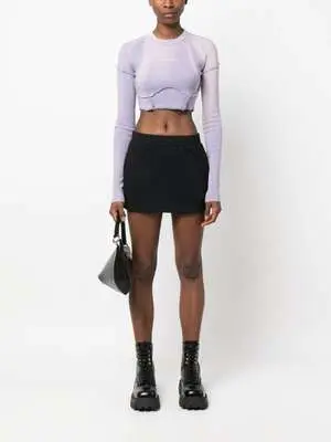 Vetements Elasticated Cotton-blend Miniskirt