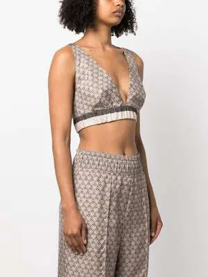Brunello Cucinelli V-neck Cropped Top