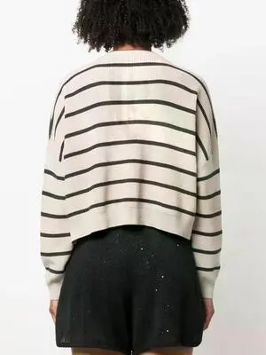 Brunello Cucinelli Striped Cotton Jumper