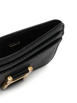 Chloé Marcie Leather Card Holder - Black