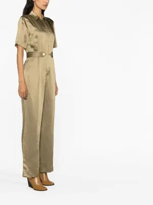 Sandro Short Sleeve Wide Leg Jumpsuit