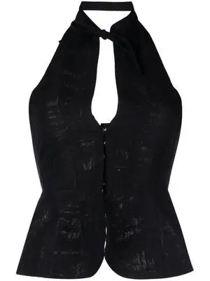 Gimaguas Ring Keyhoe-neck Top