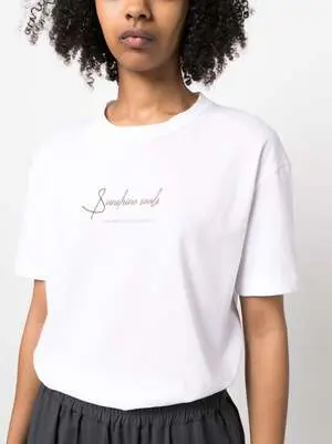 Brunello Cucinelli Slogan-print Cotton T-shirt