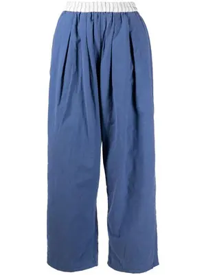 MAISON MARGIELA Drop Crotch Cropped Trousers - Blue