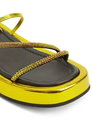 GIUSEPPE ZANOTTI 32mm Melburne Lace Sandals - Gold