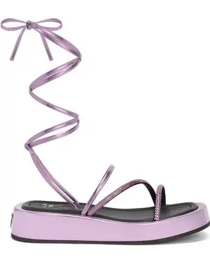 GIUSEPPE ZANOTTI Melbourne Lace-up Sandals - Pink