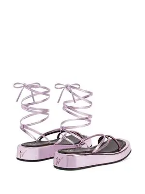 GIUSEPPE ZANOTTI Melbourne Lace-up Sandals - Pink