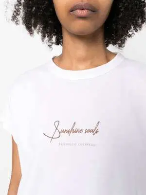 Brunello Cucinelli Slogan-print Cotton T-shirt