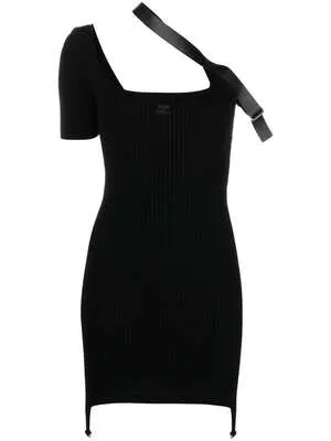 COURREGES Strap-detail Asymmetric Mini Dress