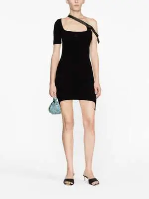 COURREGES Strap-detail Asymmetric Mini Dress