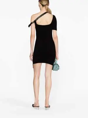 COURREGES Strap-detail Asymmetric Mini Dress