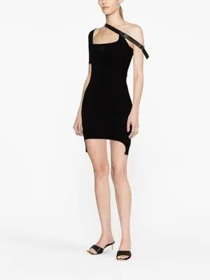 COURREGES Strap-detail Asymmetric Mini Dress