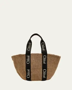 Chloé Woody Large Basket Bag - Beige