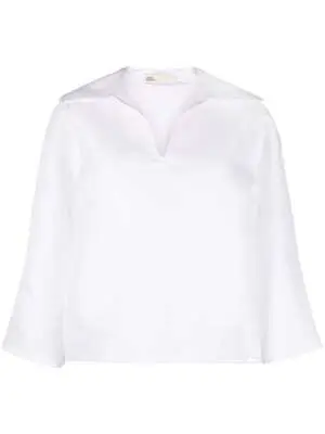 Tory Burch Spread-collar Silk Shirt