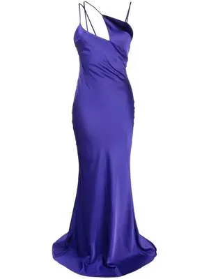 Attico Melva Asymmetric Gown - Purple