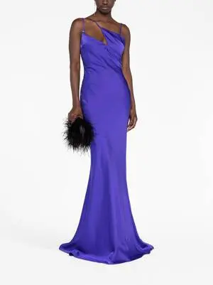 Attico Melva Asymmetric Gown - Purple