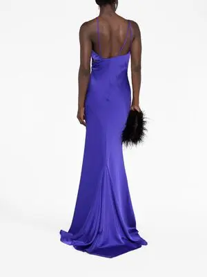 Attico Melva Asymmetric Gown - Purple