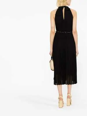 Zimmermann Pleated Halterneck Chain Detail Dress