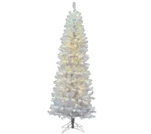 VICKERMAN 9.5' White Salem Pencil Artificial Ch Istmas Tree Ww - One-color