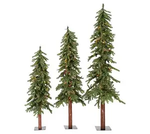 VICKERMAN 4' 5' 6' Natural Alpine Artificial Ch Istmas Tree - One-color