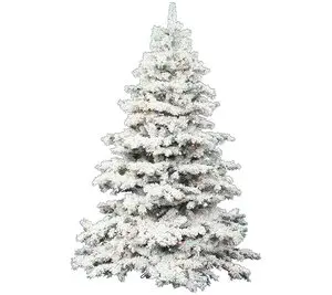 VICKERMAN 4.5' Flocked Alaskan Pine Artificial Hristmas Tree - One-color