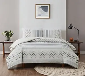 BROOKLYN LOOM Mia Tufted Texture King Duvet Cov R Set - One-color