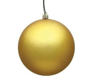 VICKERMAN 8' Gold Matte Ball Ornament - One-color