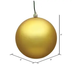 VICKERMAN 8' Gold Matte Ball Ornament