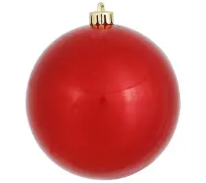 VICKERMAN 8' Red Candy Ball Ornament - One-color