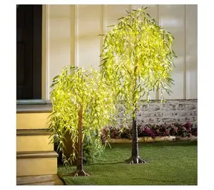 EVERGREEN Indoor/outdoor Lighted Led Green Will Ow Tree 4