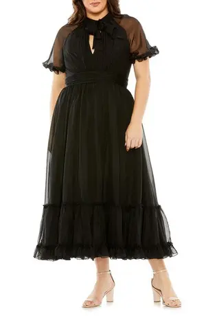 Sheer Puff Sleeve Dresses