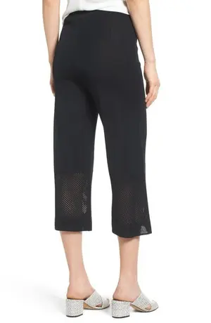 Ming Wang Mesh Inset Cropped Pants