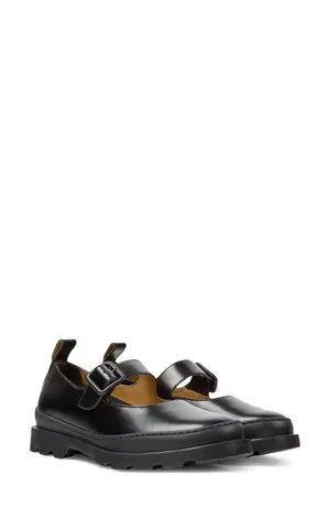 Camper Brutus Mary Jane Flat - Black | Editorialist